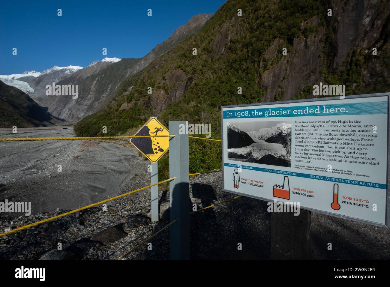 Warning sign loose rocks hi-res stock photography and images - Alamy