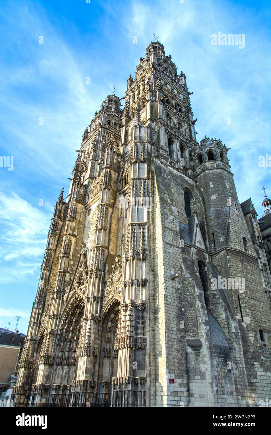 Tours Cathedral, Roman Catholic church located in Tours, Indre-et-Loire ...