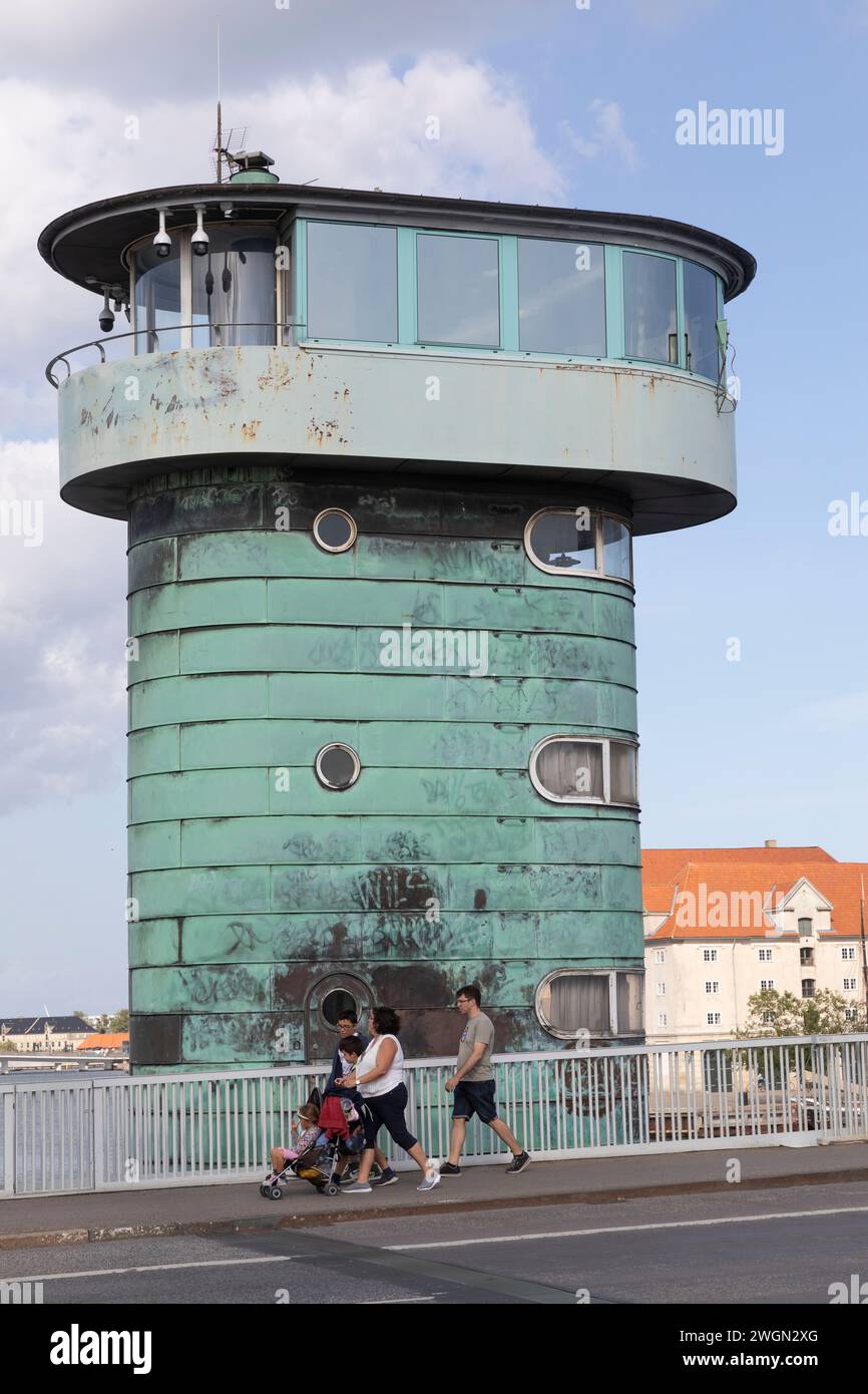 One of the two control towers designed by Danish architect Kaj Gottlob ...