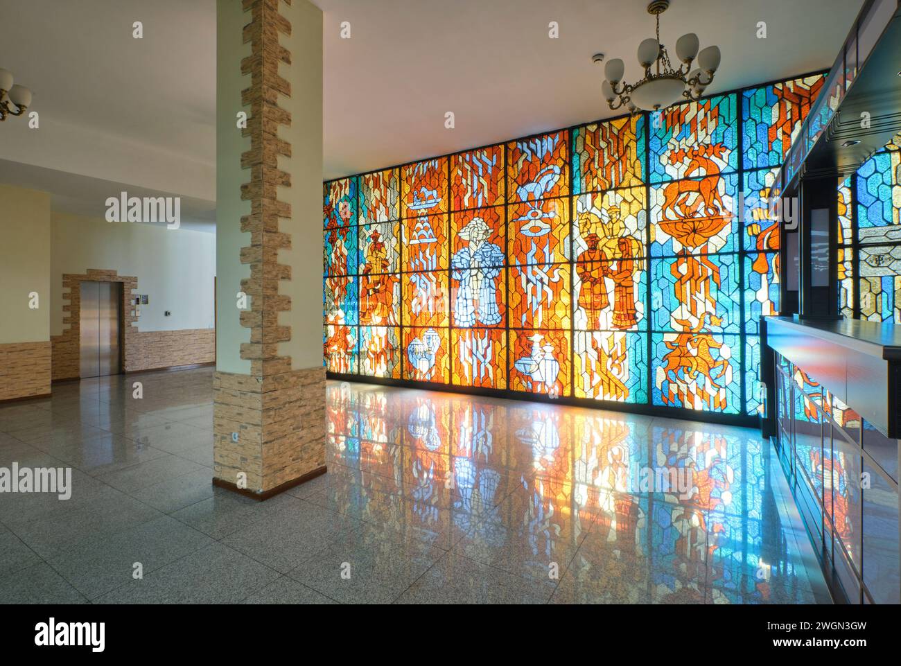 Mural in stained hi-res stock photography and images - Alamy