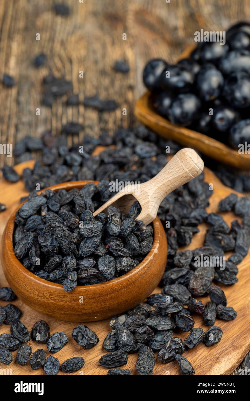 dry blue raisins from large grapes, dried seedless raisins Stock Photo ...