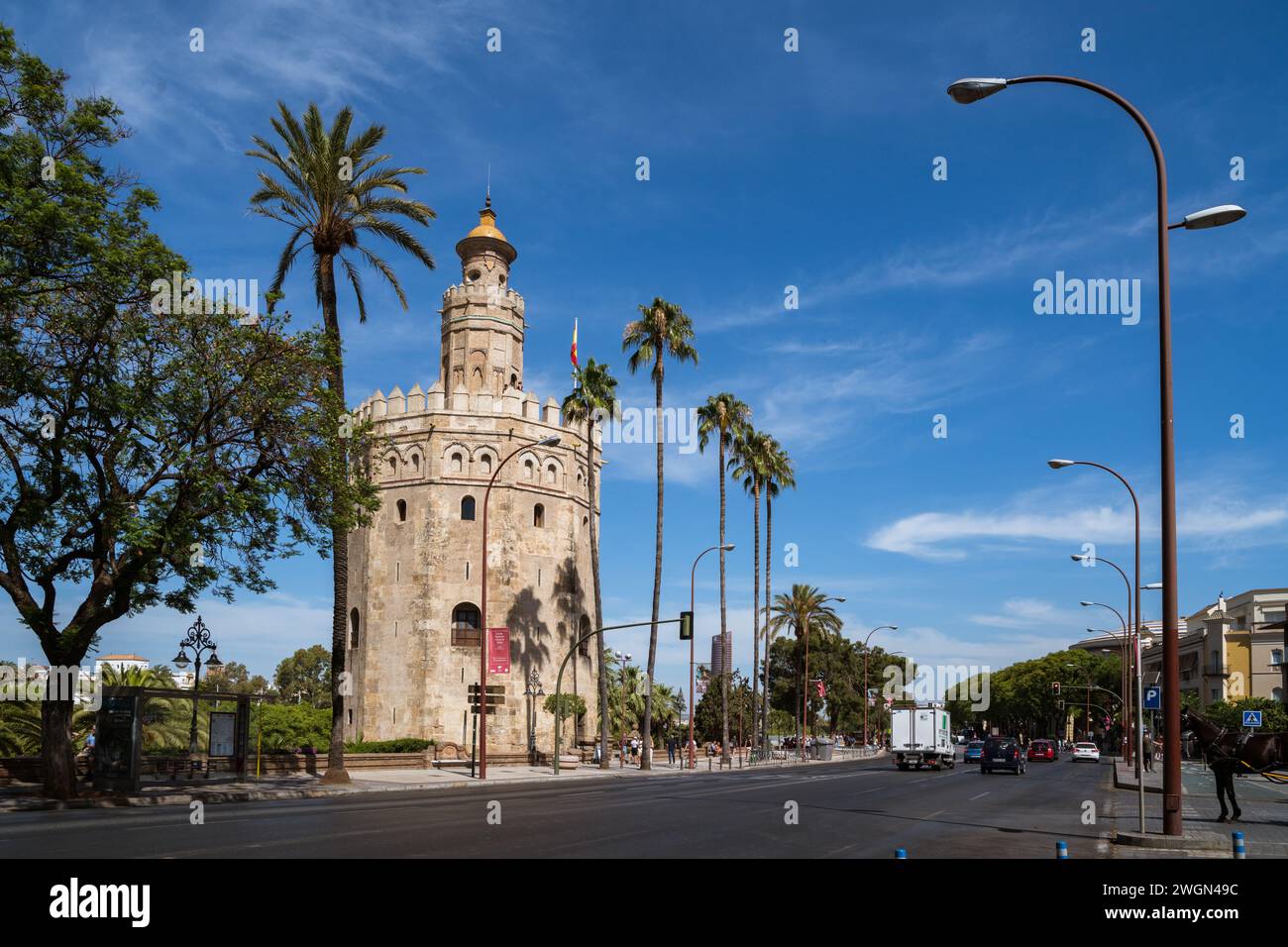 Golden Tower in Seville, Andalusia, Spain Stock Photo - Alamy