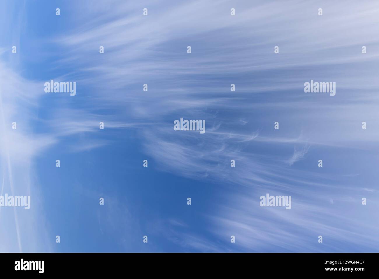 cirrus clouds in the blue sky, beautiful long cirrus clouds in the sky ...