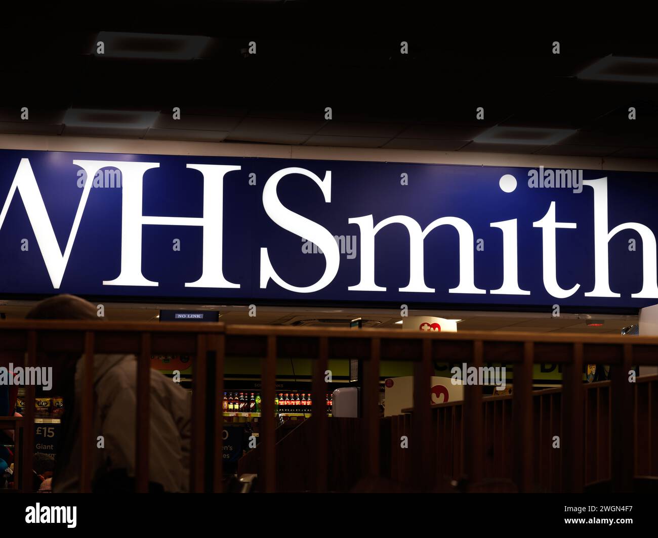 W H Smith shop at a service station on the M5 motorway, England Stock ...