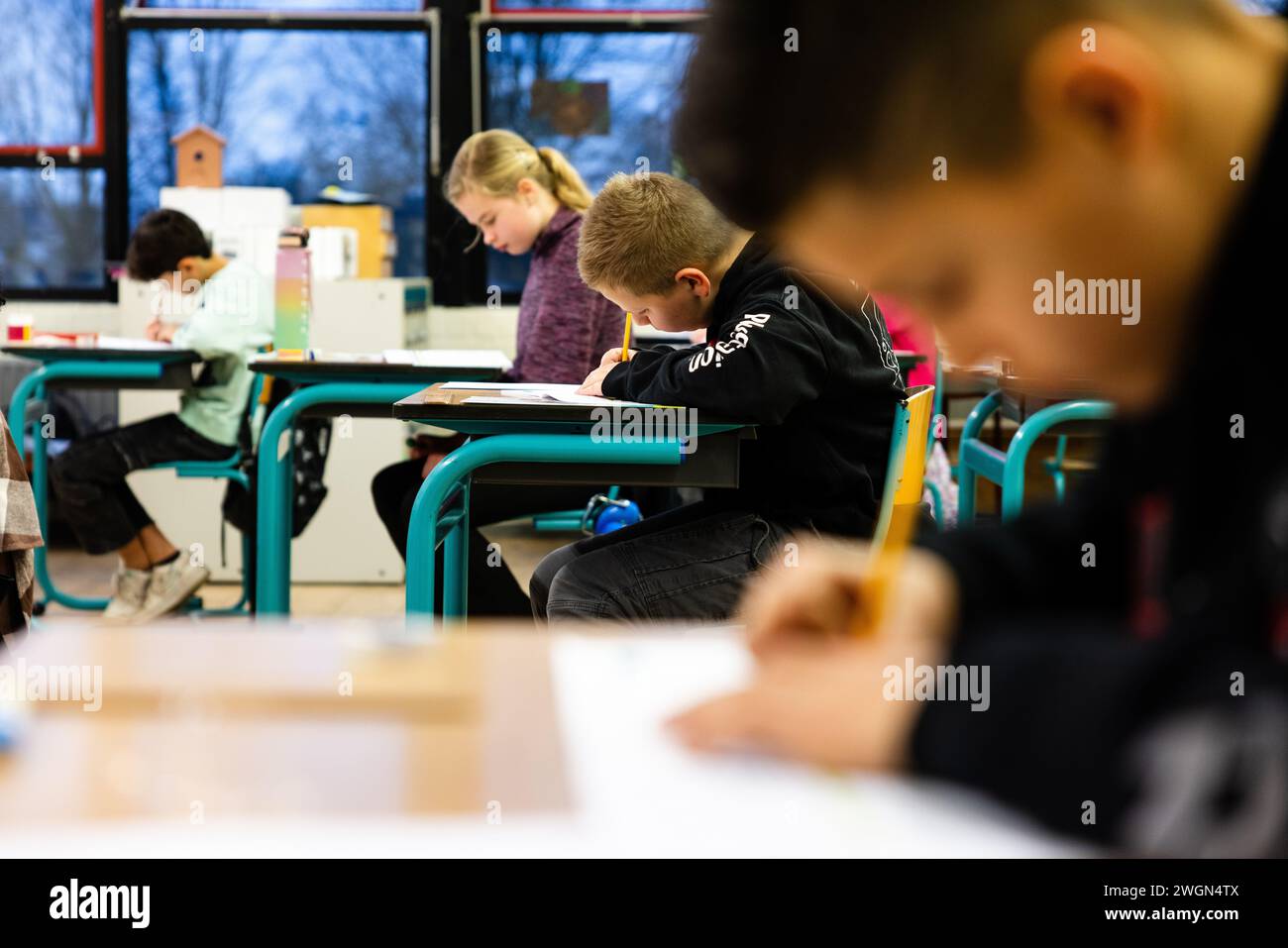 DORDRECHT - Students from group 8 while taking the progression test ...