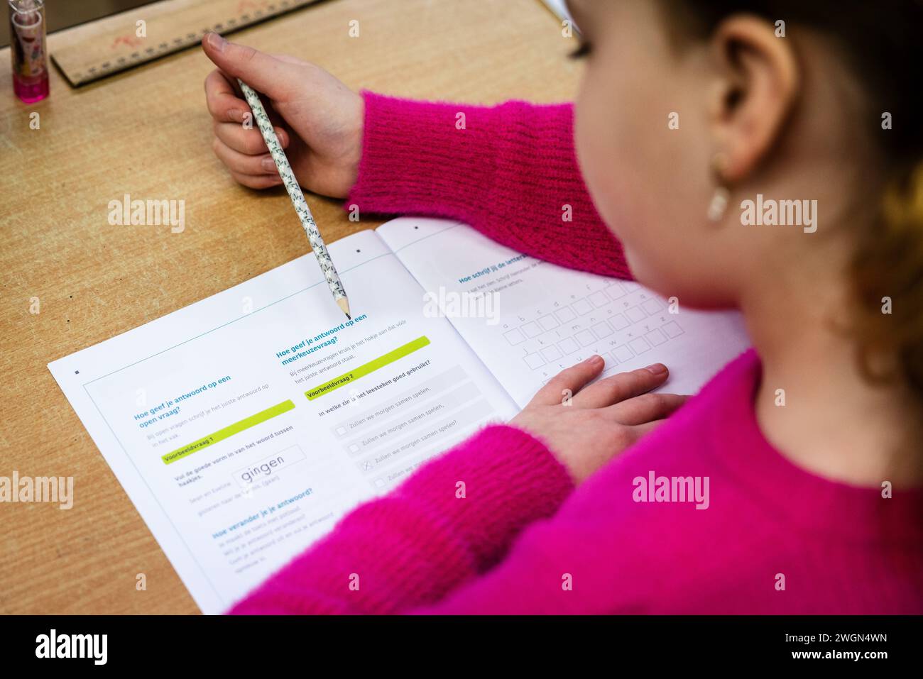 DORDRECHT - Students from group 8 while taking the progression test ...