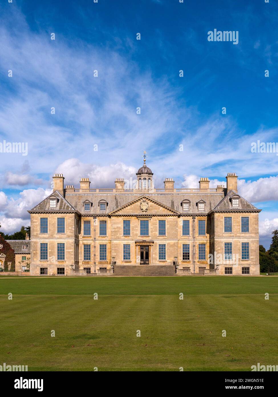 Exterior south facade of Belton House stately home, Grantham ...