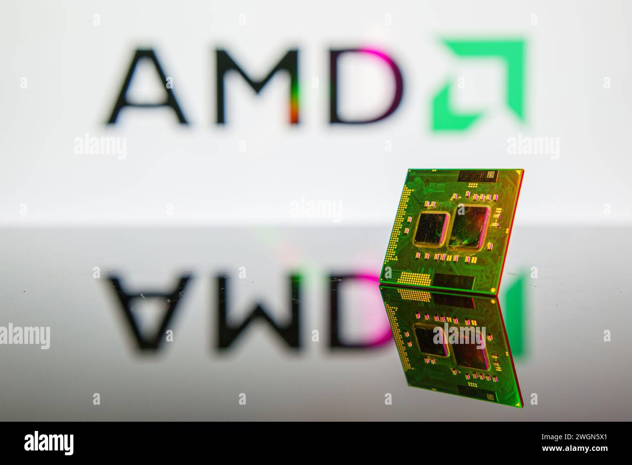 New Jersey, United States of America - February 5: AMD semiconductor ...