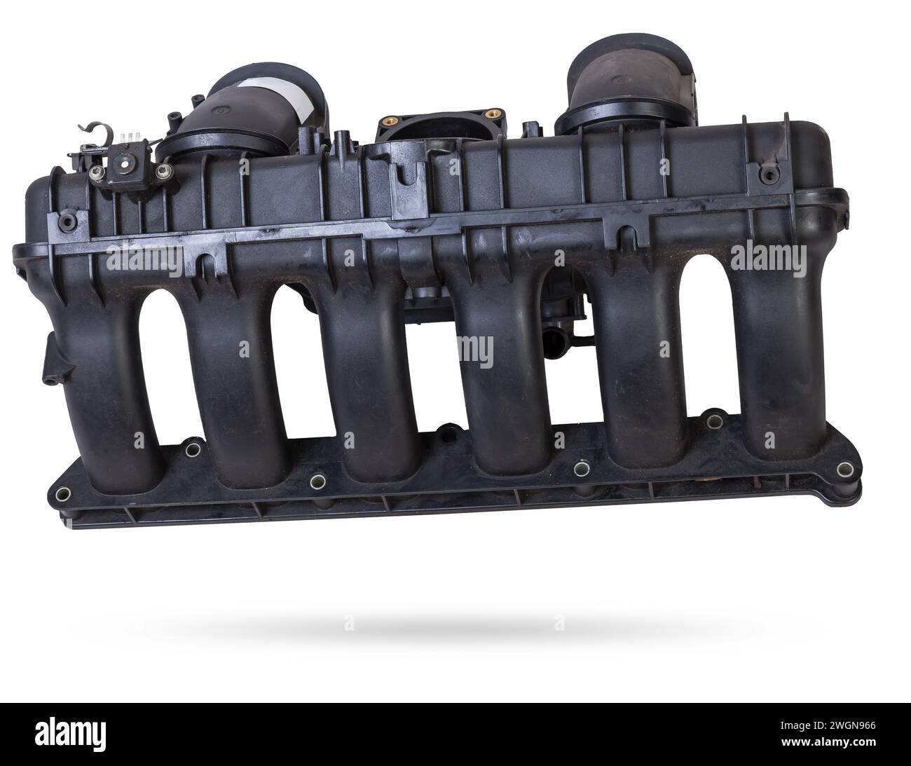 Intake manifold plastic housing with a system for adjusting the air ...