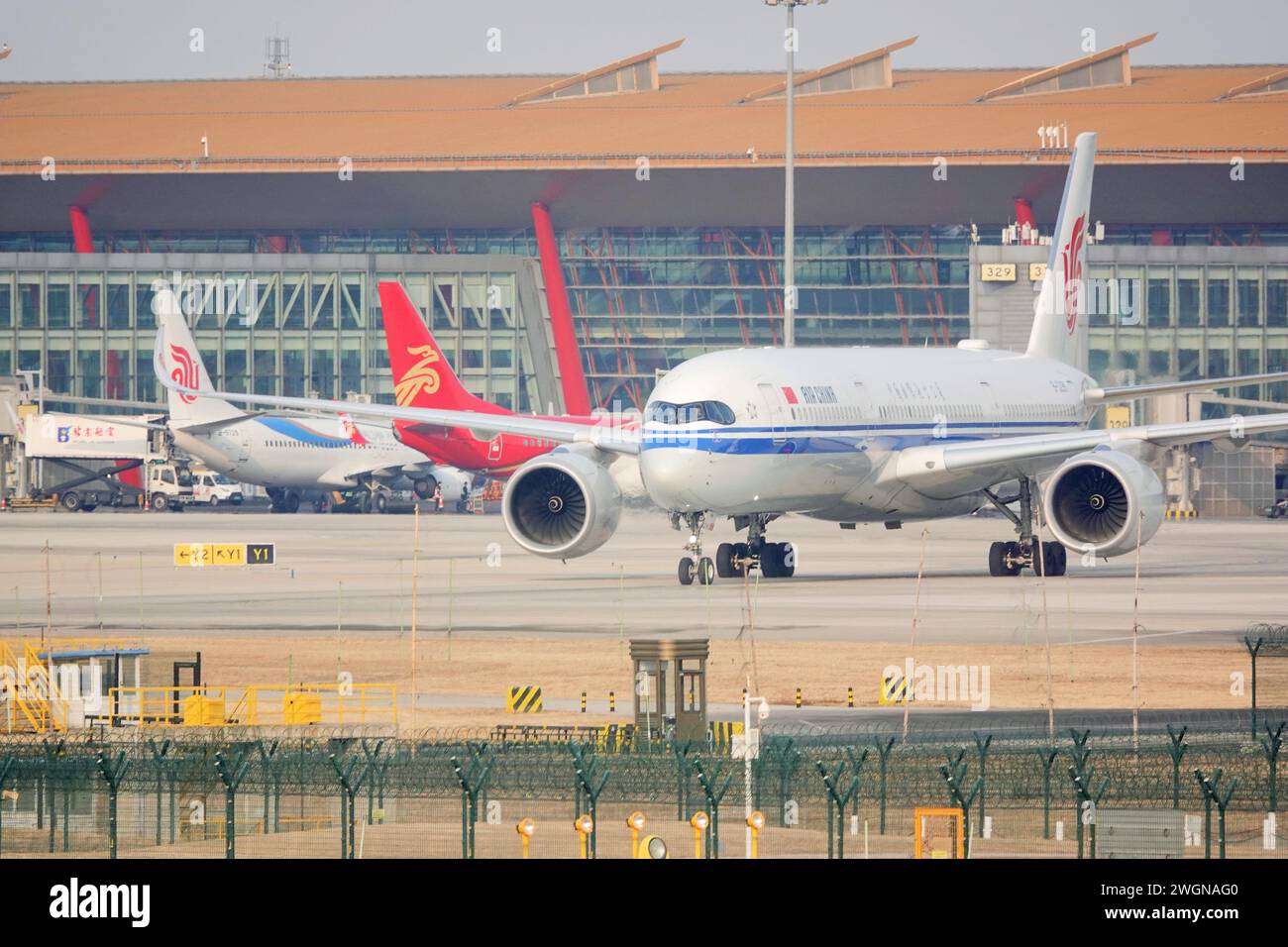 BEIJING, CHINA - FEBRUARY 5, 2024 - An Air China passenger plane taxies ...