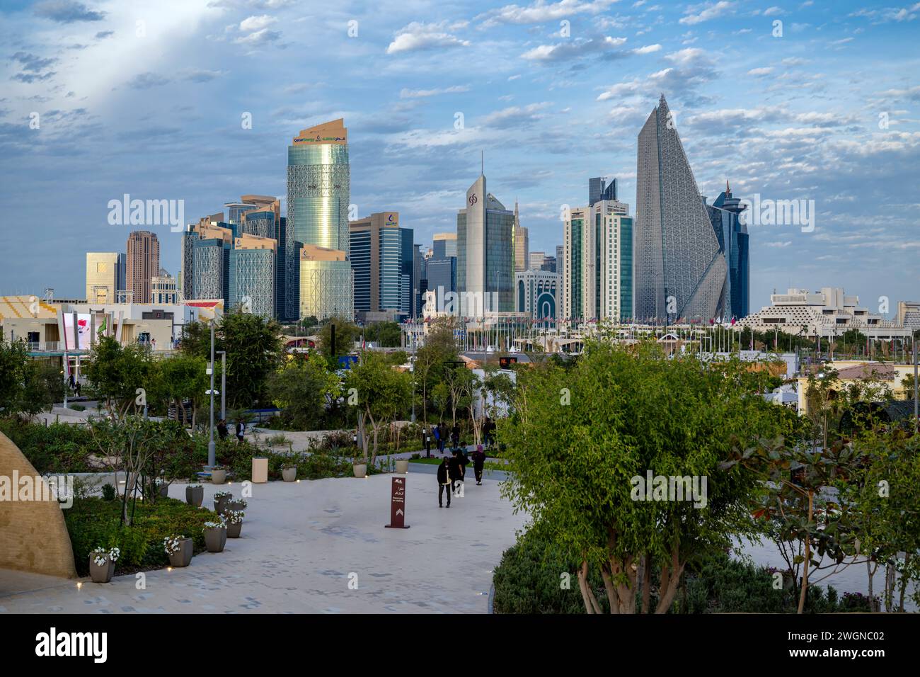 Doha, Qatar - January 29, 2024: The international horticultural expo ...