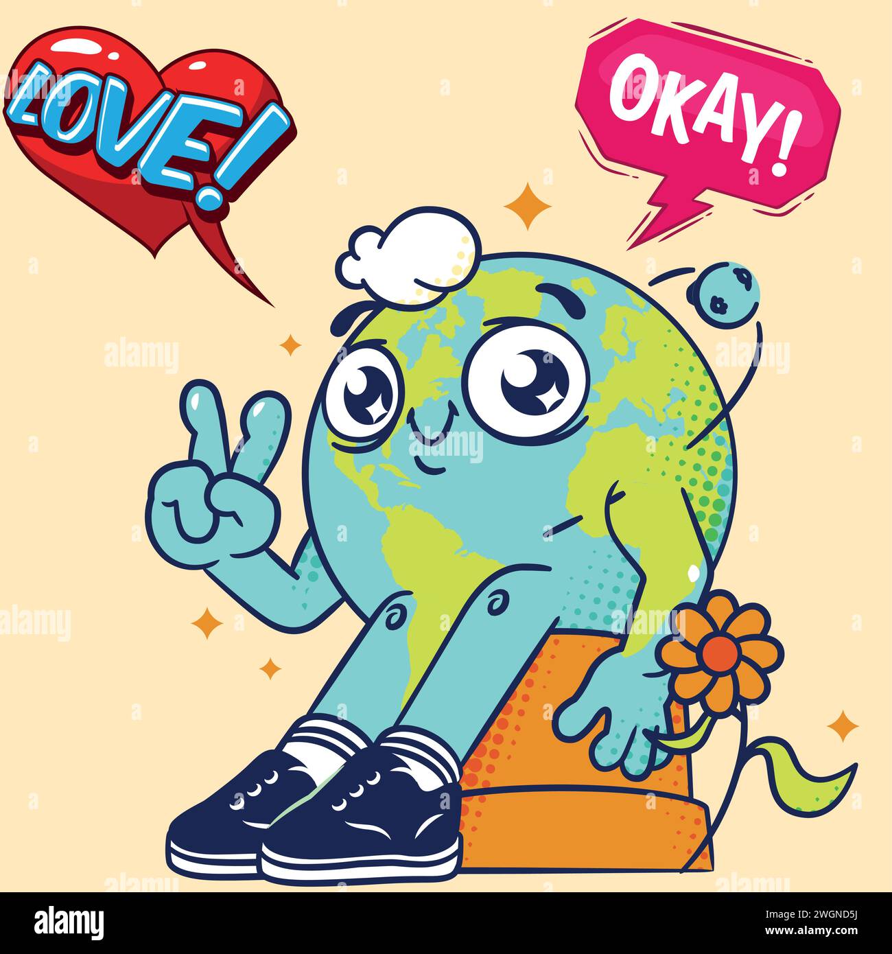 Cartoon drawing 1960s Stock Vector Images - Alamy