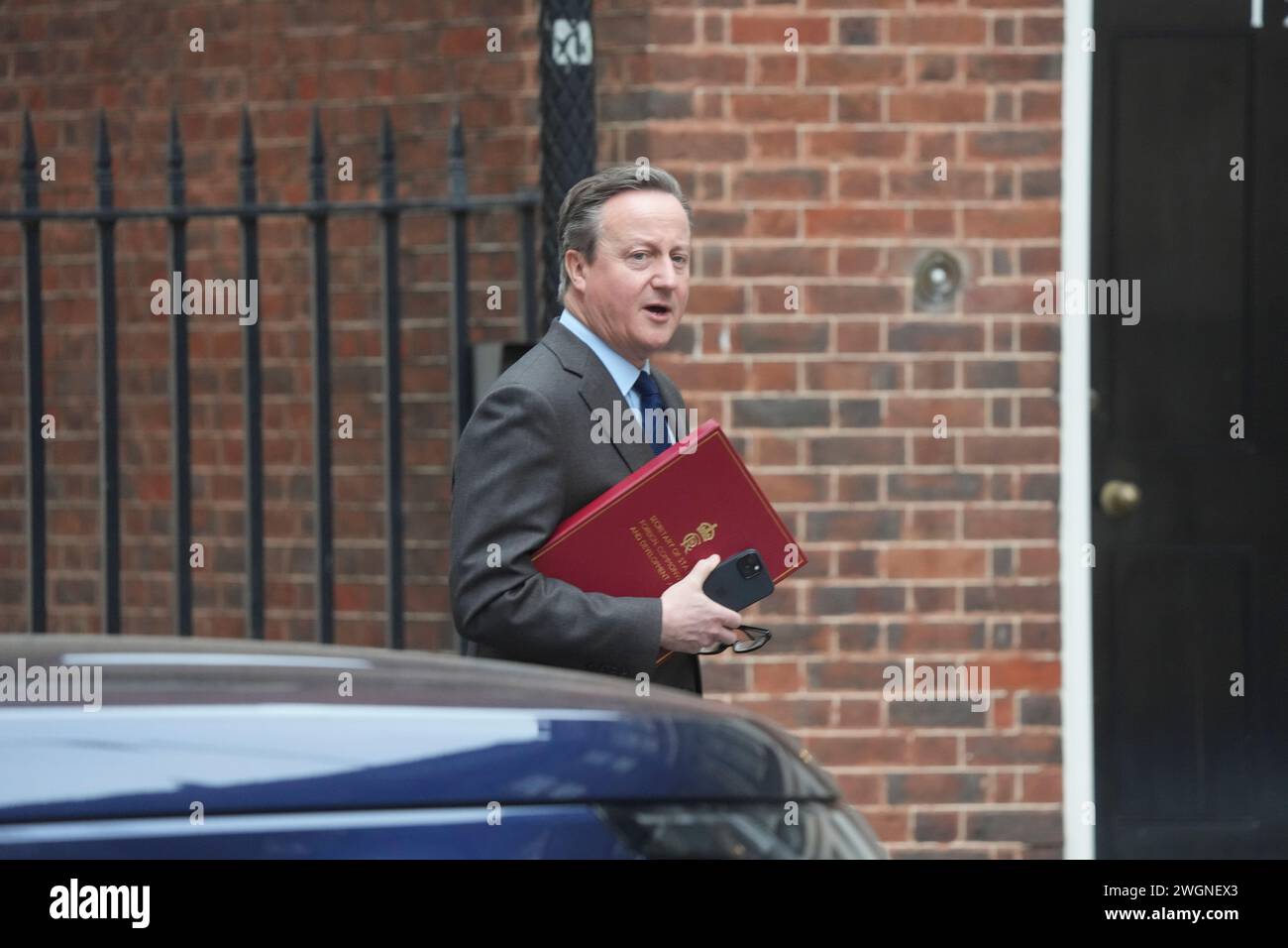 Foreign Secretary Lord David Cameron arrives in Downing Street, London ...