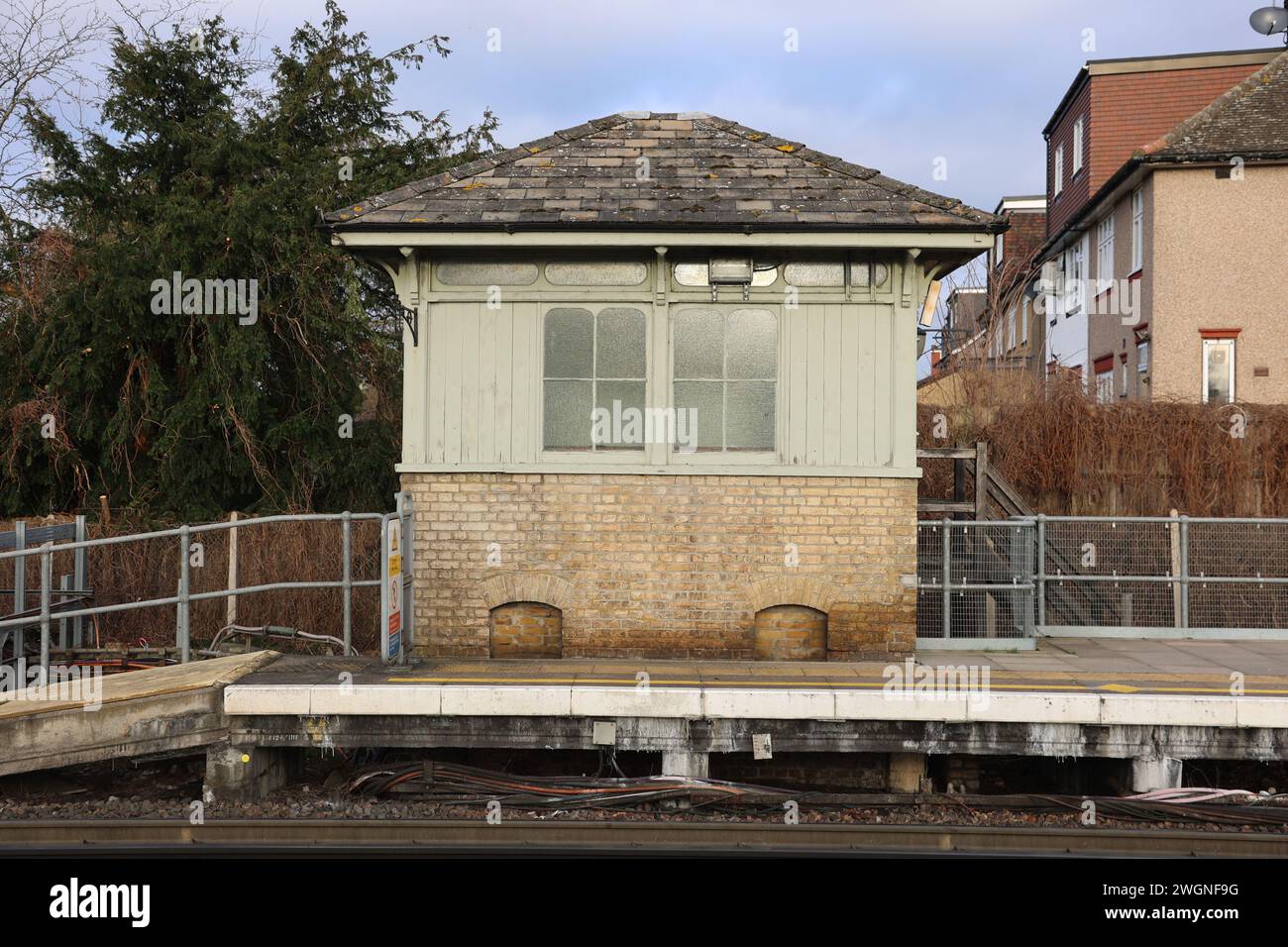 Boston Manor Station Signal Box Stock Photo - Alamy
