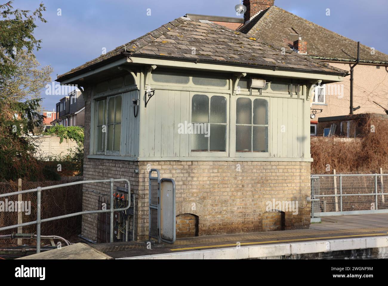 Boston Manor Station Signal Box Stock Photo - Alamy