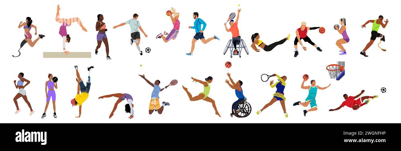 Woman in different sports hi-res stock photography and images - Alamy