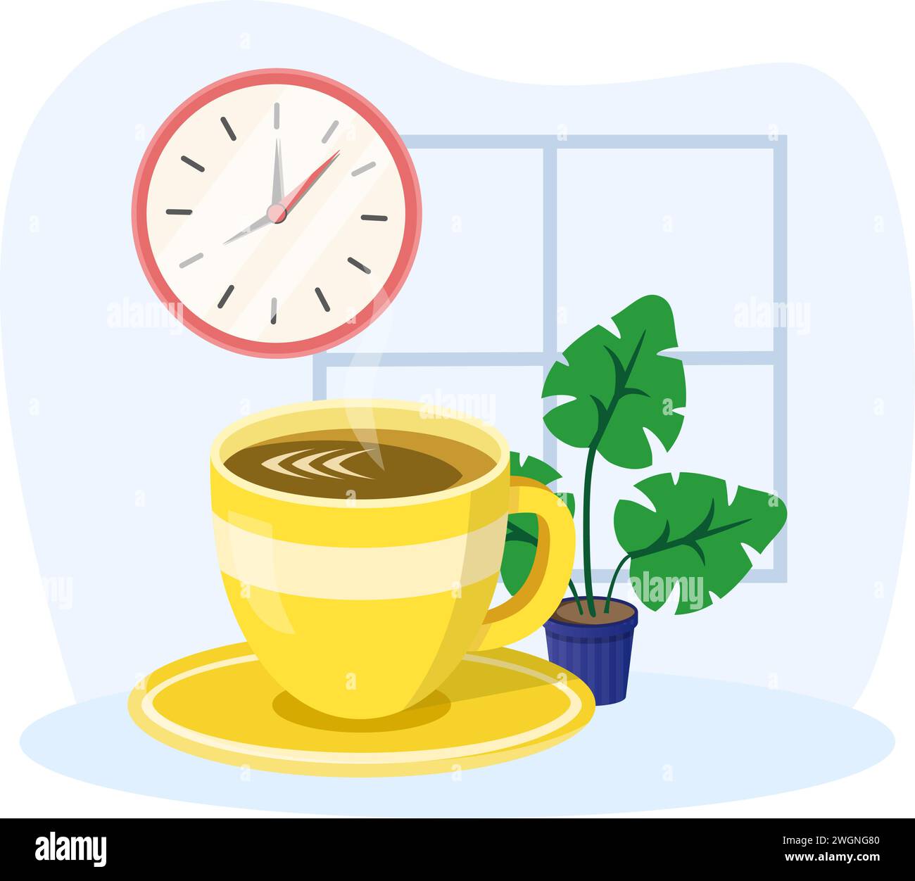 Coffee Break Vector Illustration Concept Showing Company Staff Relaxing ...