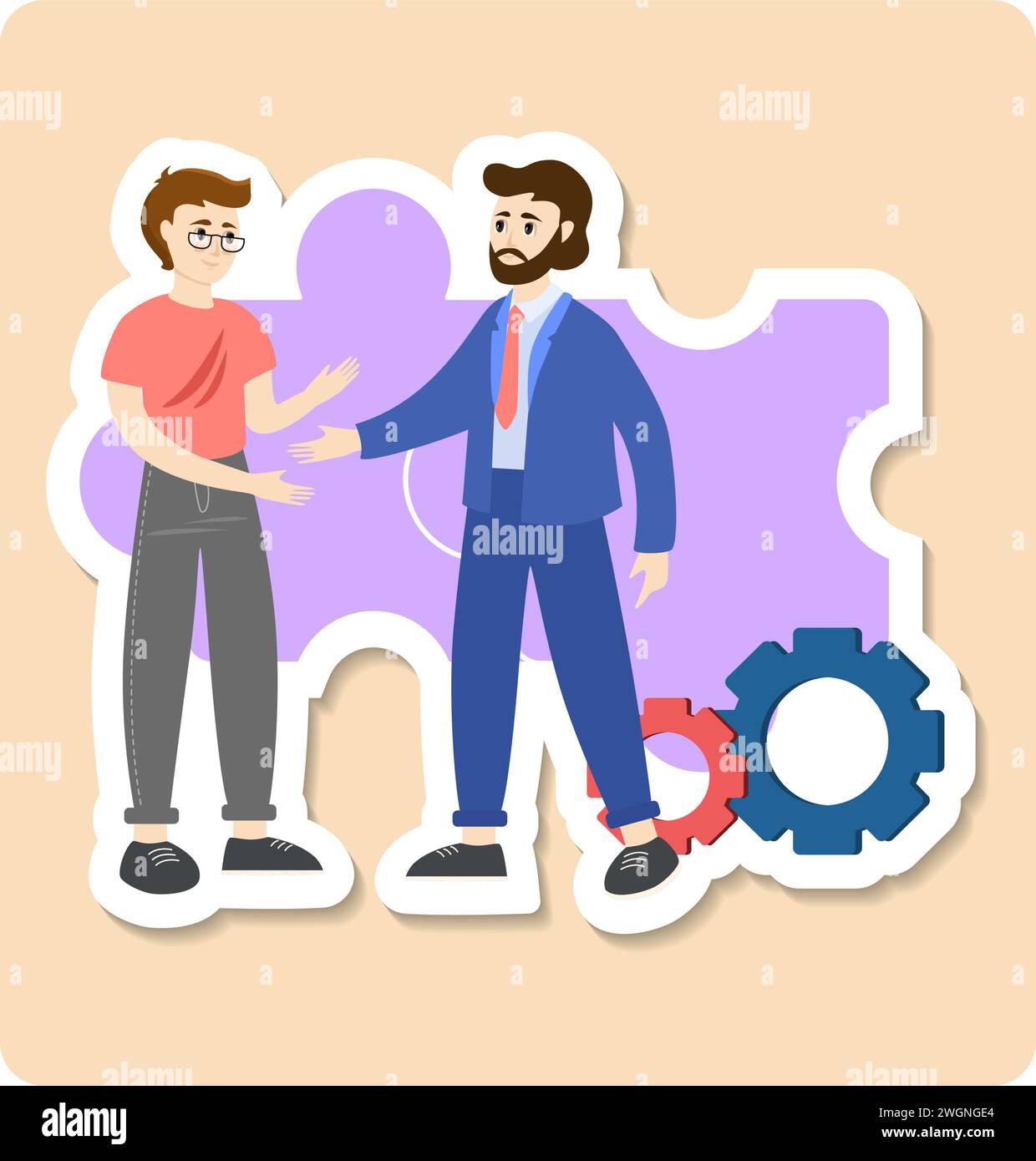 Integrity sticker illustration. Business transparency concept with ...
