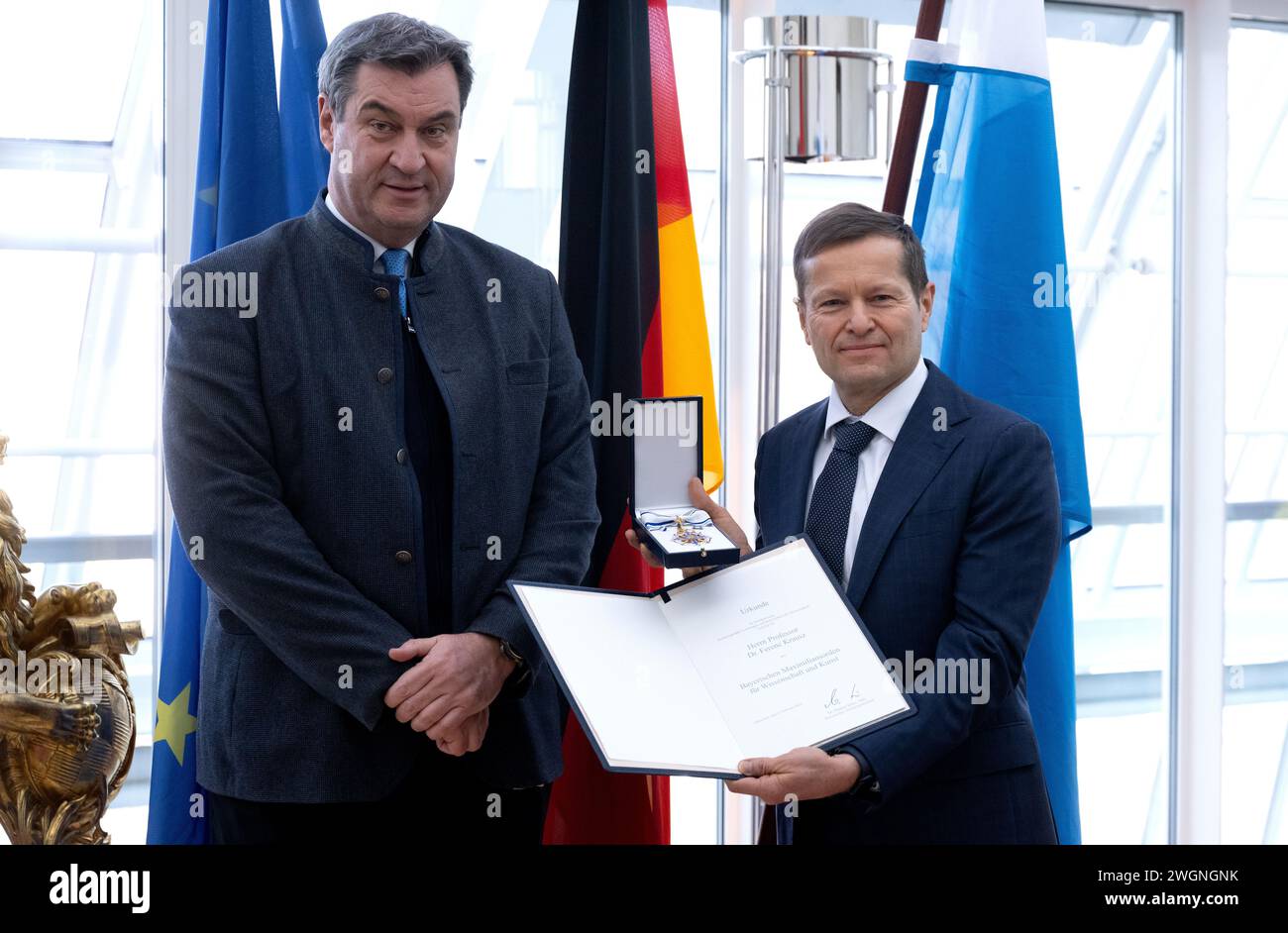 Munich, Germany. 06th Feb, 2024. Markus Söder (l, CSU), Minister ...