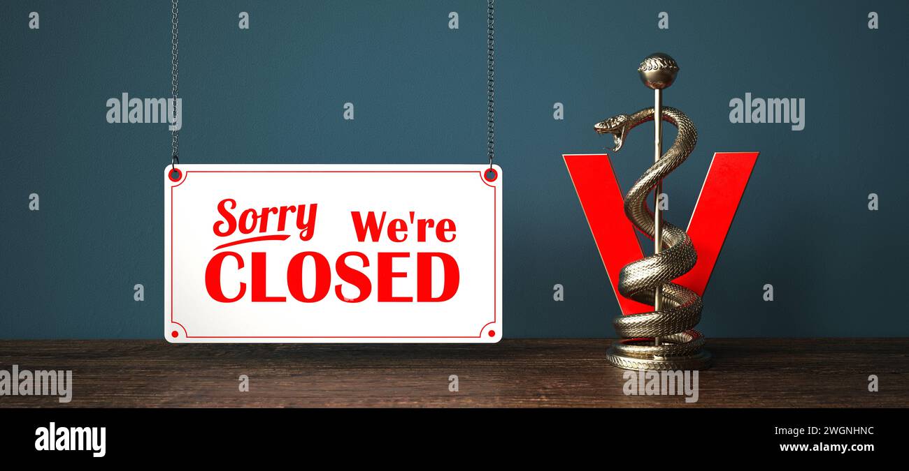 Aesculapian Staff Veterinarian V Closed - 3D illustration Veterinarian ...