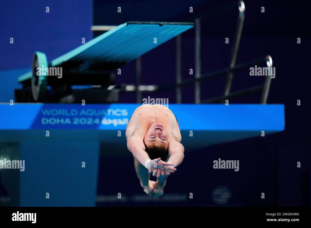Grayson Campbell of the United States competes during the men's 3 m ...
