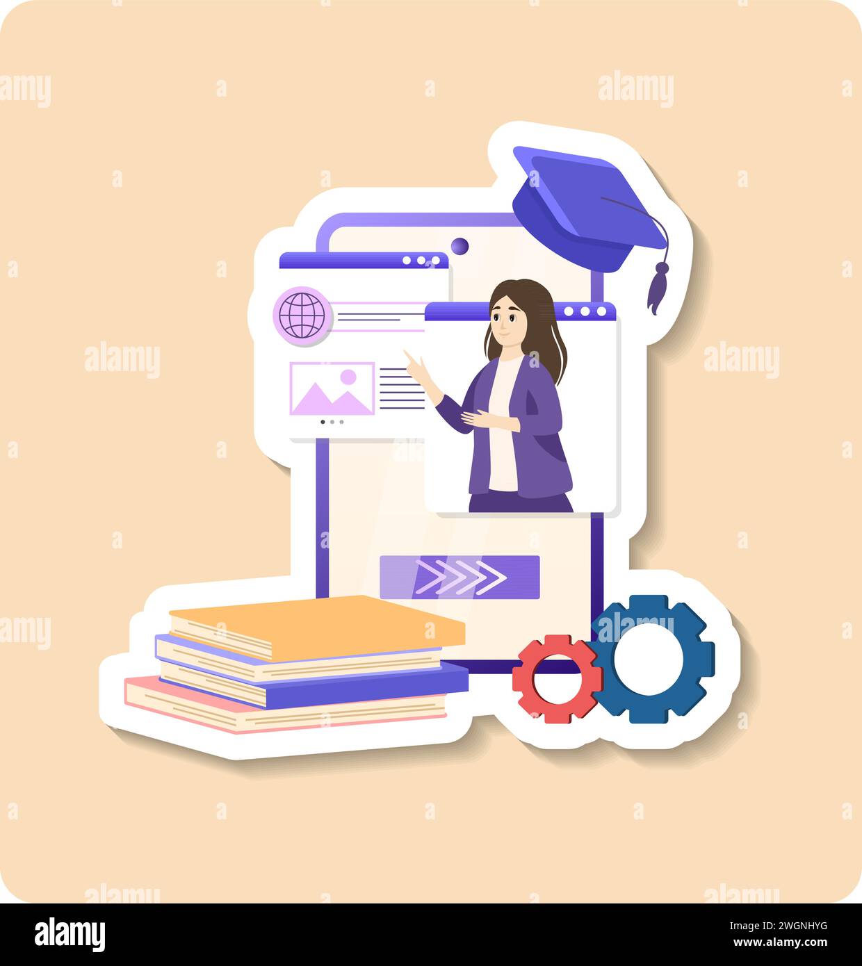 Mobile phone school classroom Stock Vector Images - Alamy