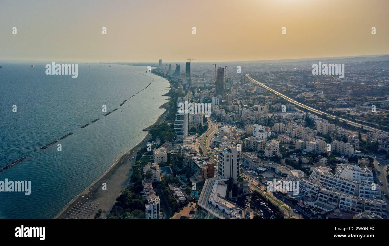 An aerial view of the seafront of Limassol, Cyprus Stock Photo - Alamy