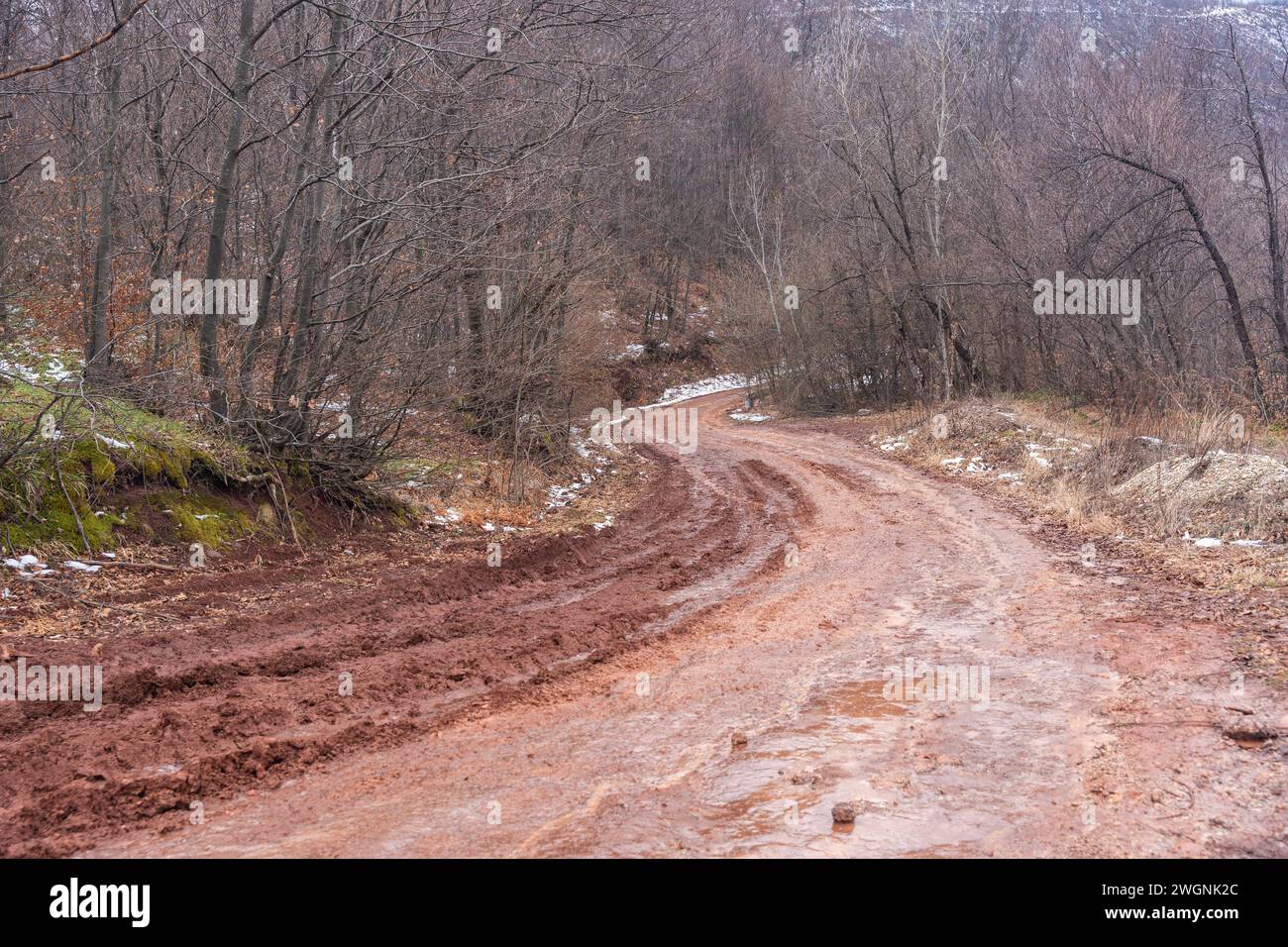 Contamination of soil and nature by mining dangerous and toxic ores ...