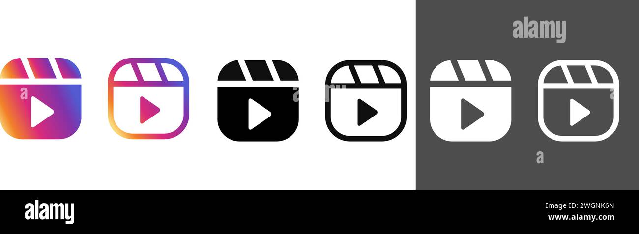 Instagram reels logo icon transparent png download Stock Vector Image ...