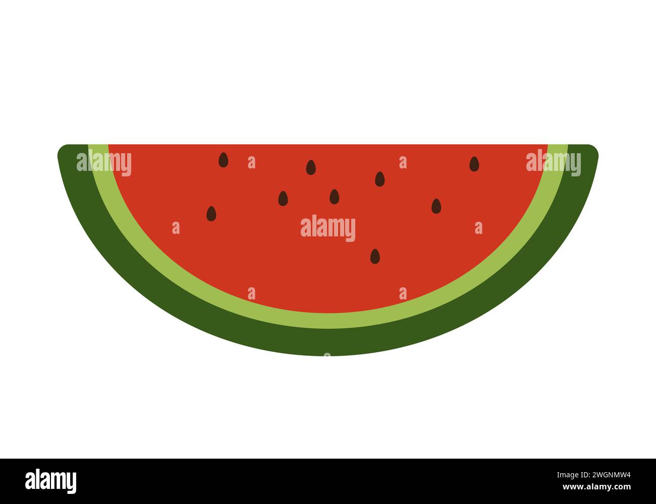 Watermelon slice, semicircle wedge of vitamin fresh summer dessert ...