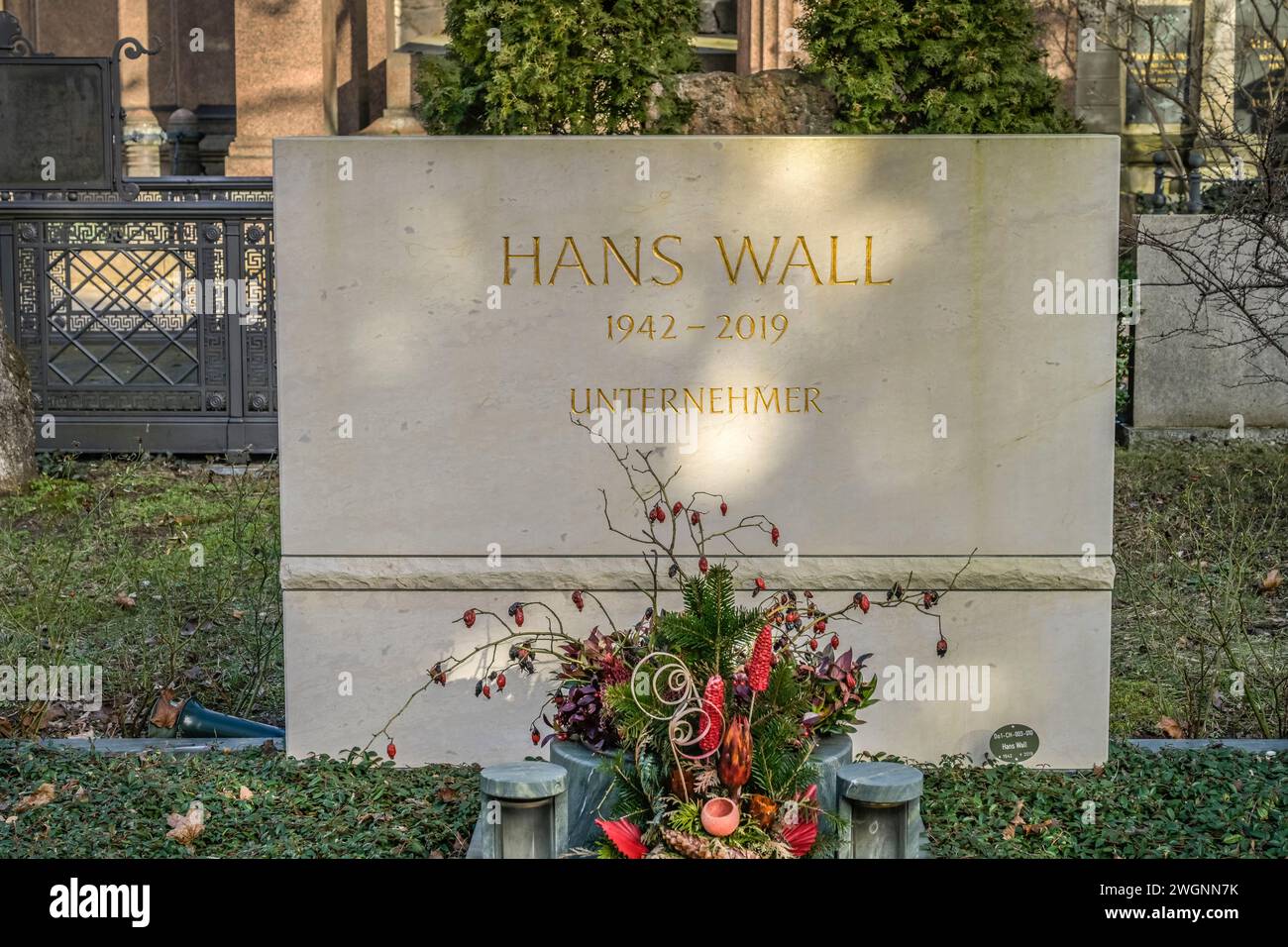 Hans Wall, Grab, Dorotheenstädtischer Friedhof, Chausseestraße, Mitte ...