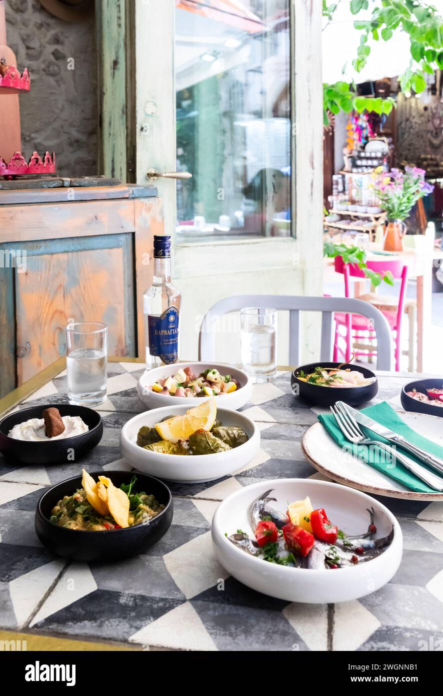 Crete food street hi-res stock photography and images - Alamy