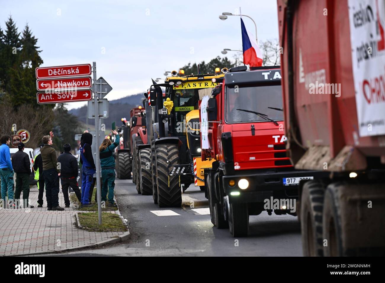Ceska Lipa, Czech Republic. 06th Feb, 2024. Protest action of farmers ...