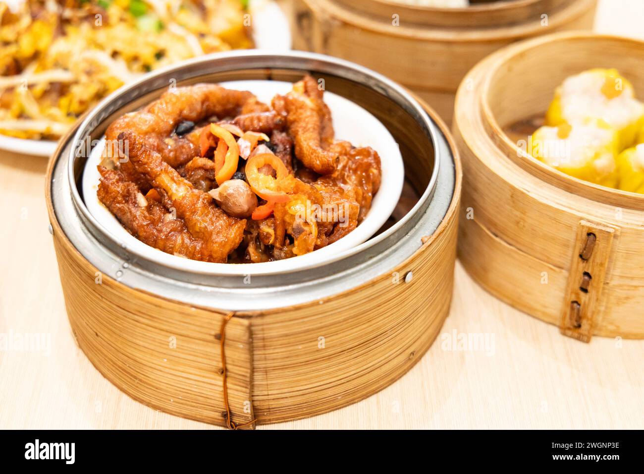 Steamed chicken feet is a traditional Chinese delicacy and is part of ...