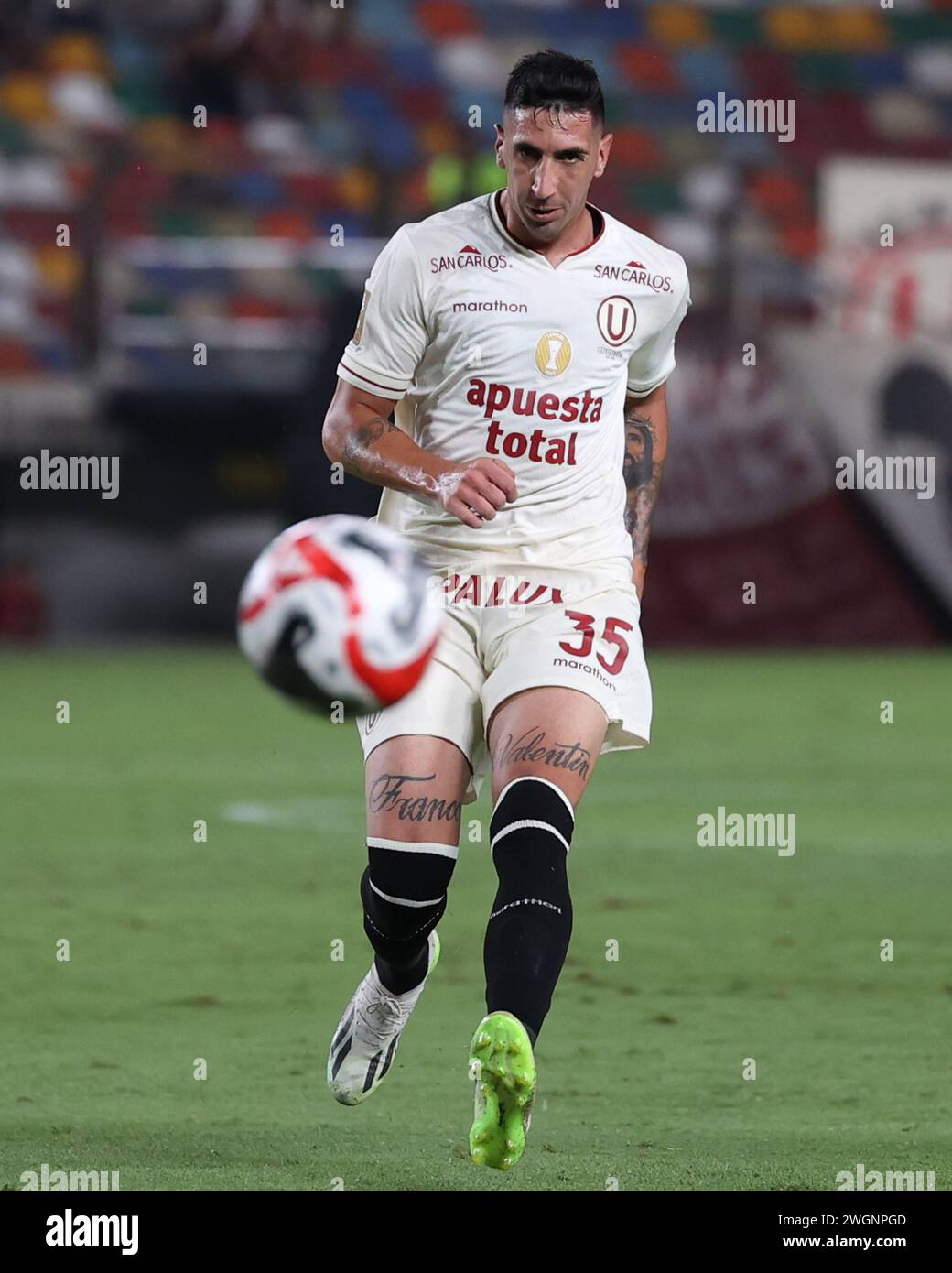 Diego Dorregaray of Universitario de Deportes during the Torneo ...