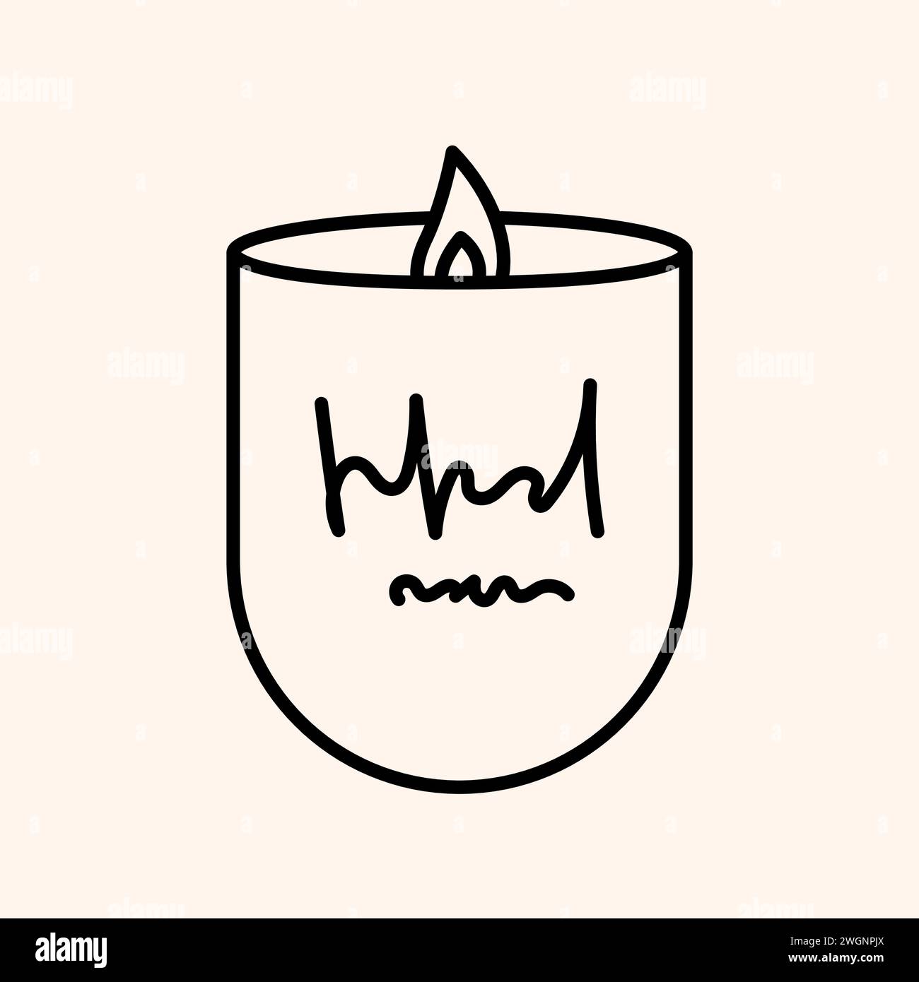 Soy wax candles flat element. Home decorative natural candles. Hand ...