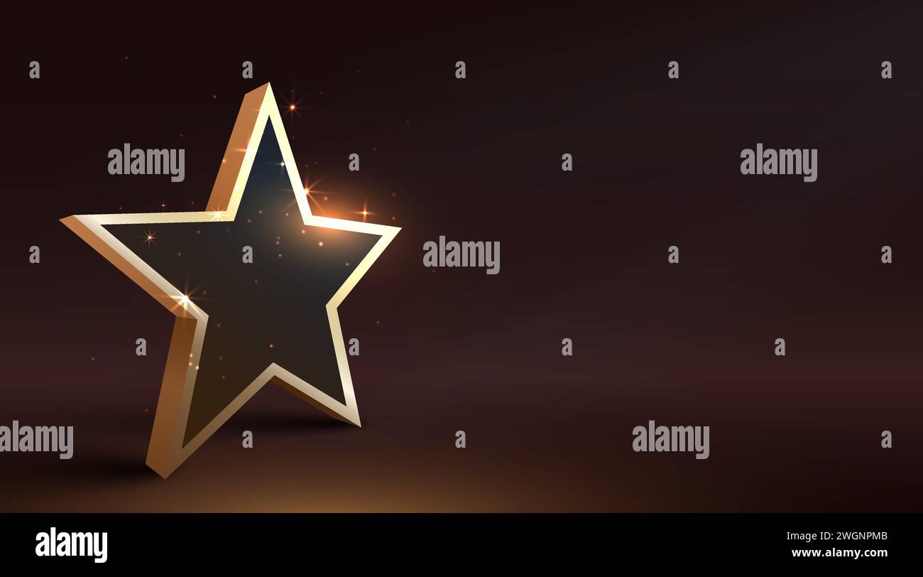 Golden winner star on dark background. Number 1. Best choice. Vector ...