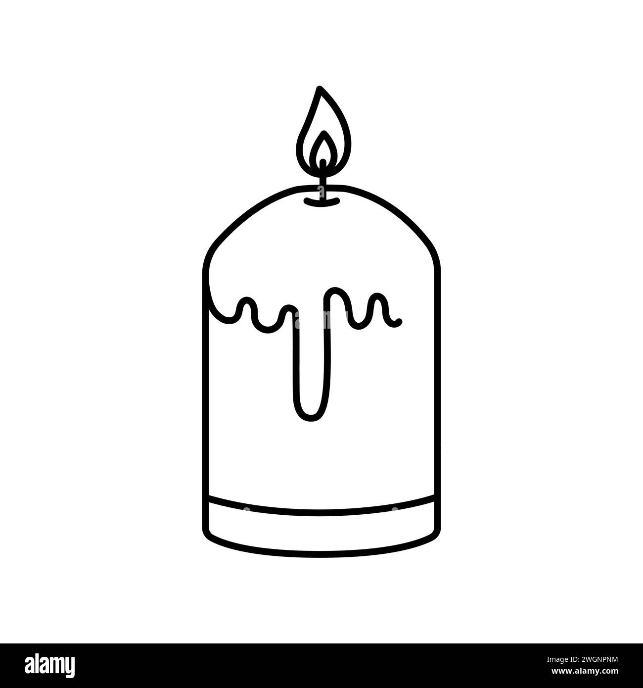 Soy wax candles flat element. Home decorative natural candles. Hand ...