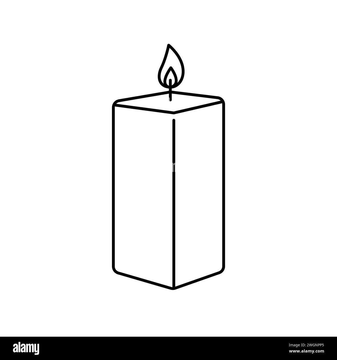 Soy wax candles flat element. Home decorative natural candles. Hand ...