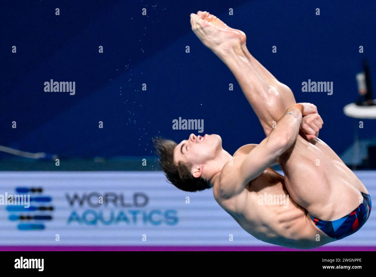 Doha, Qatar. 06th Feb, 2024. Ross Haslam of Great Britain competes in ...