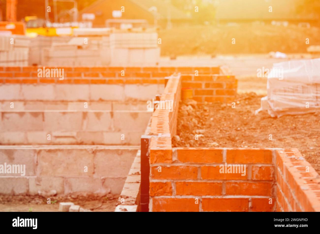 The non-straight wall as an example of bad workmanship. A cheap worker ...