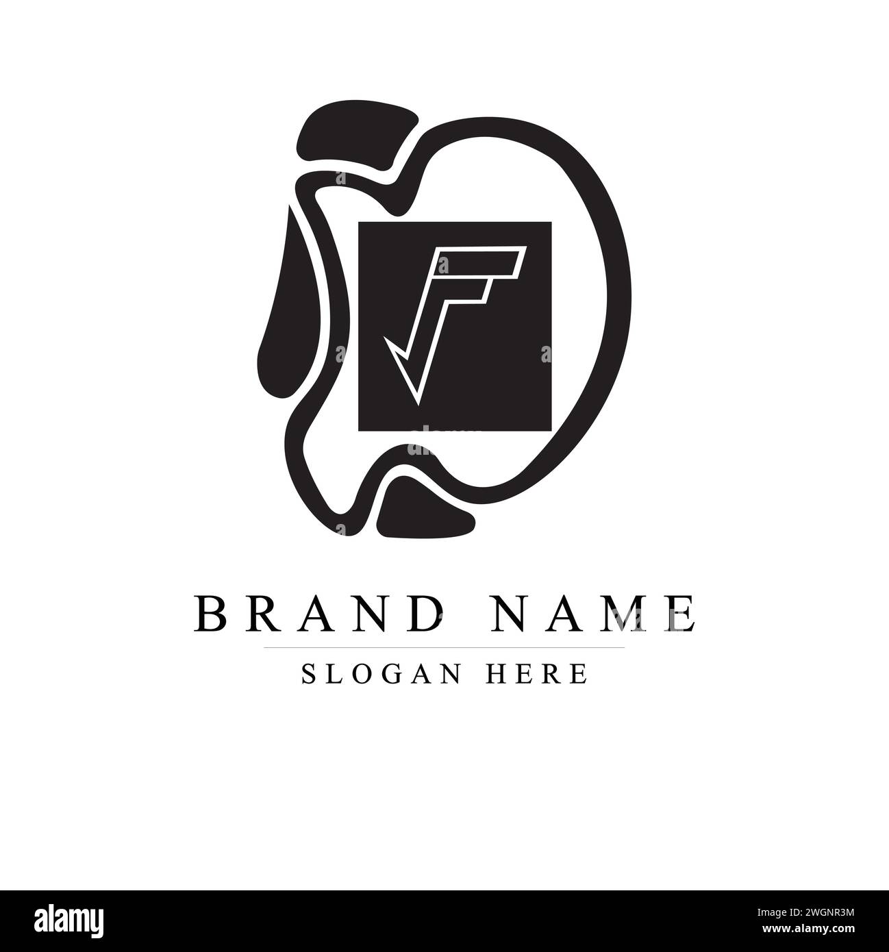 Modern and unique letter DF initials logo design, Initial lowercase ...