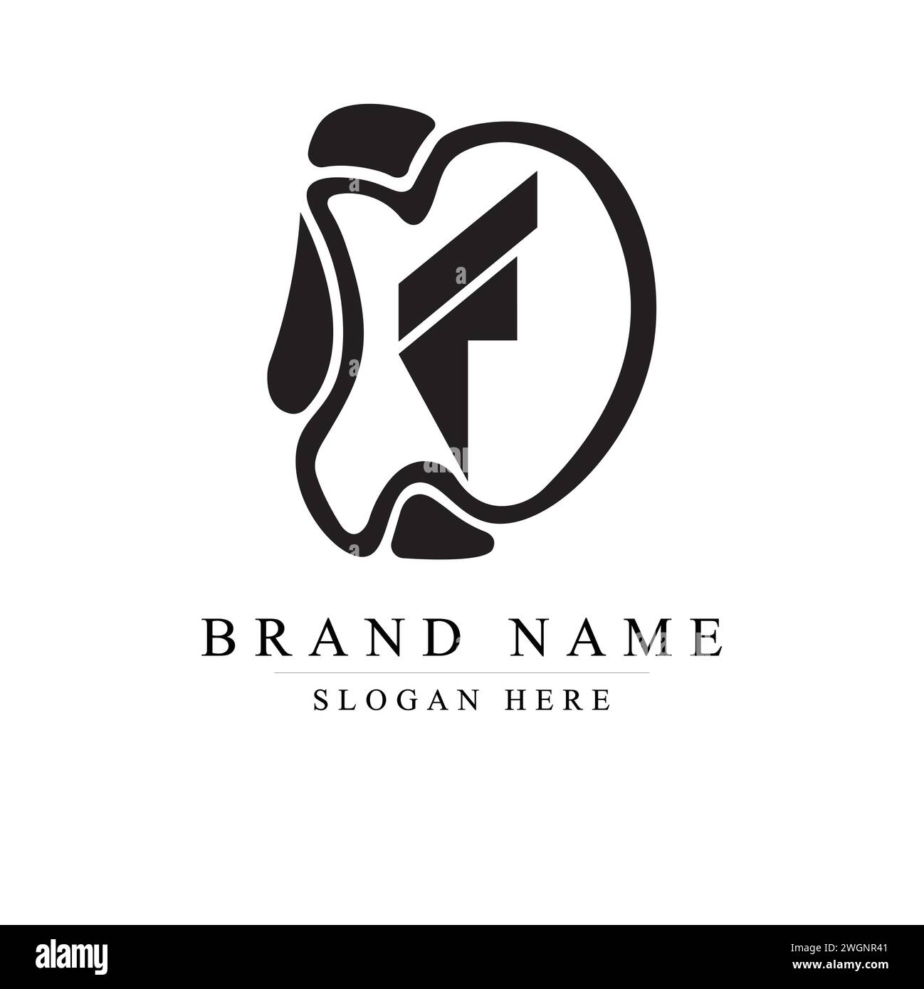 Modern and unique letter DF initials logo design, Initial lowercase ...