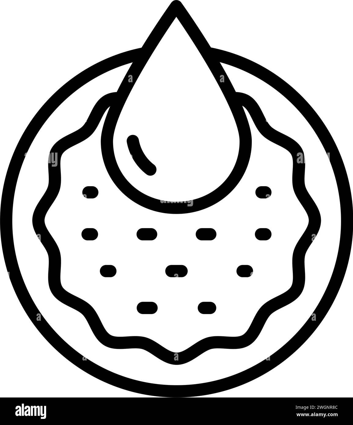 Cotton pads line icon. Simple style sign for mobile concept and web ...