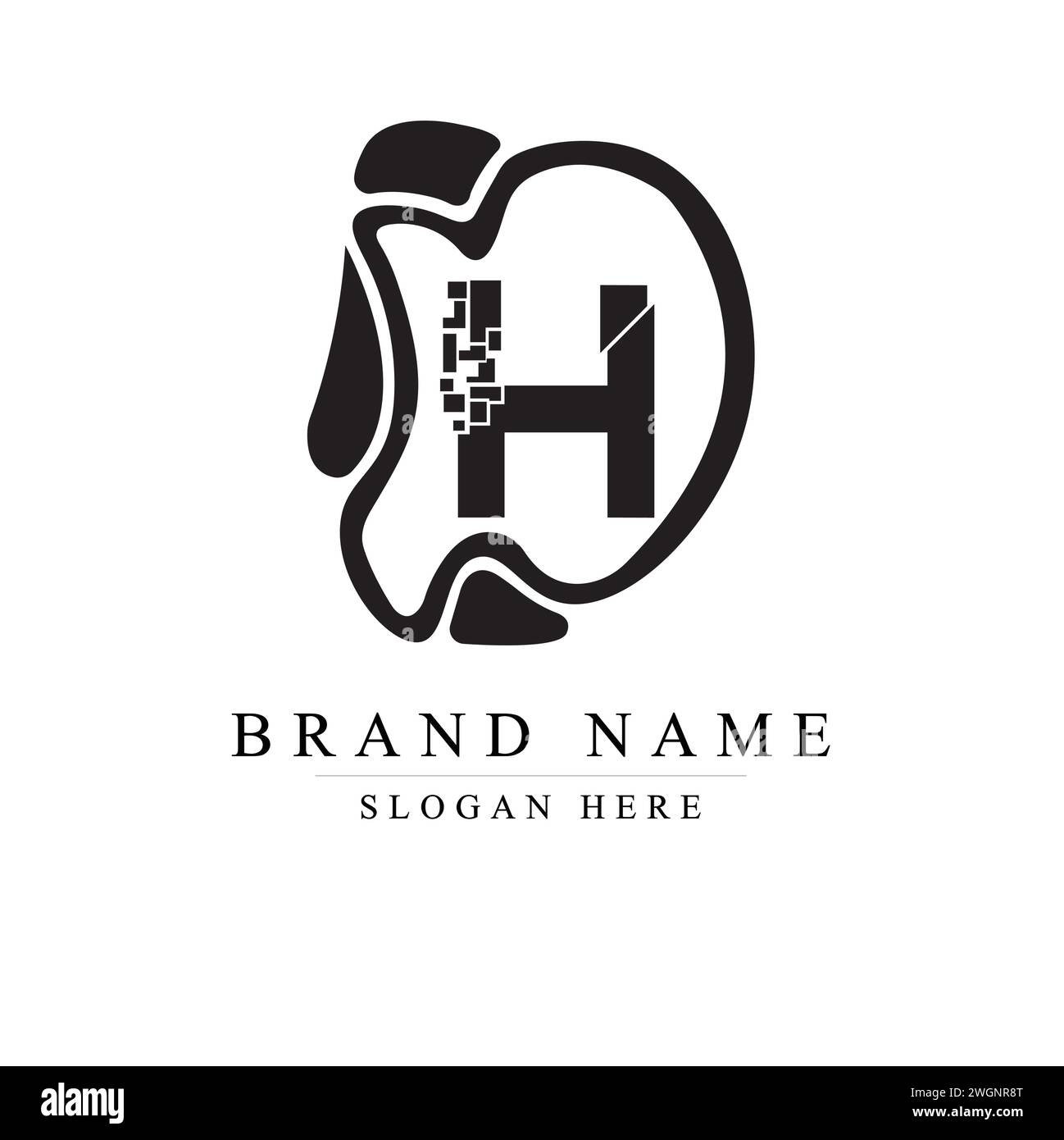 Abstract DH Modern Logo Design, Letter H logo design vector illustration Stock Vector Image ...