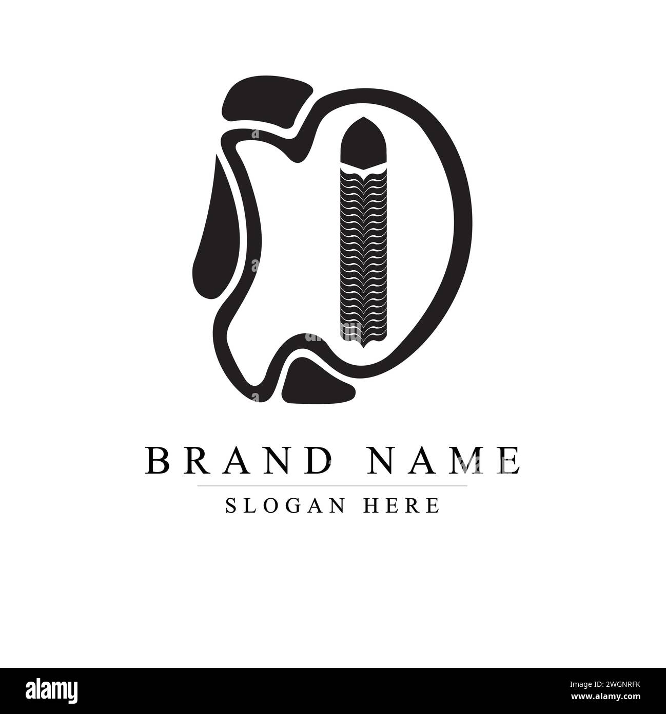 initials letter DI logo design vector illustration template, Initial ...