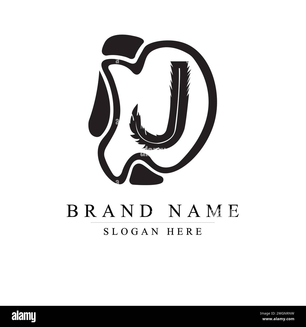 J initials logo hi-res stock photography and images - Alamy