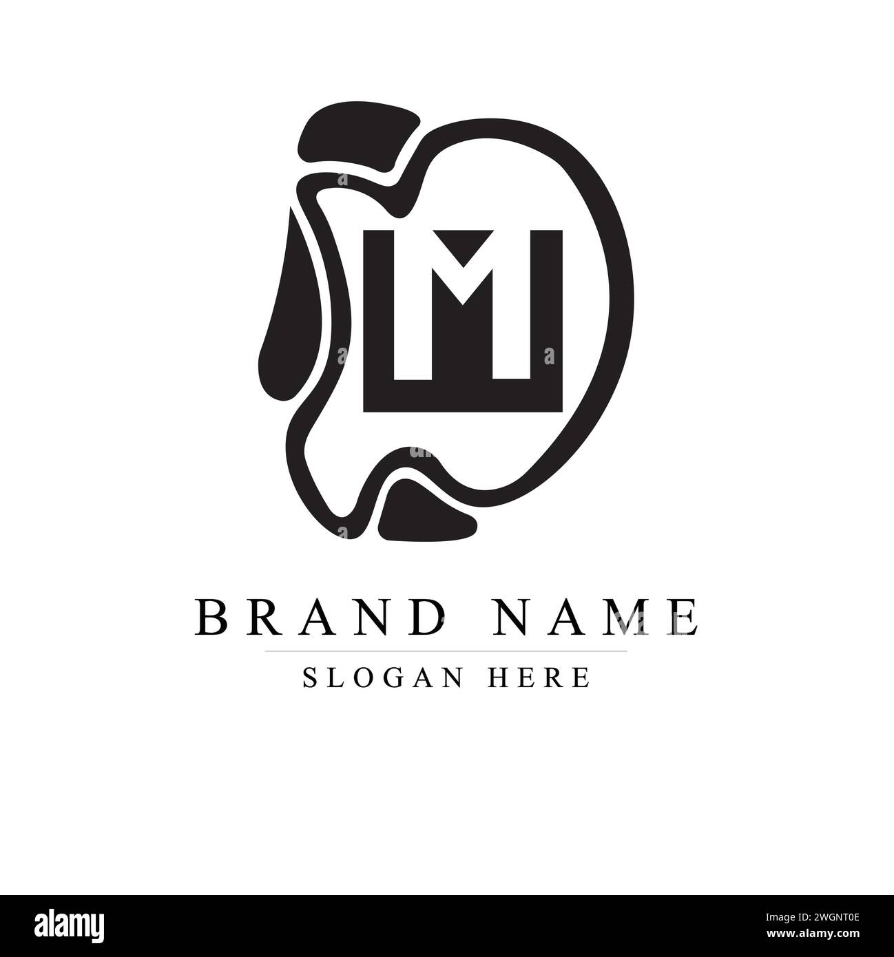 initials letter DM logo design vector illustration template, Initial ...