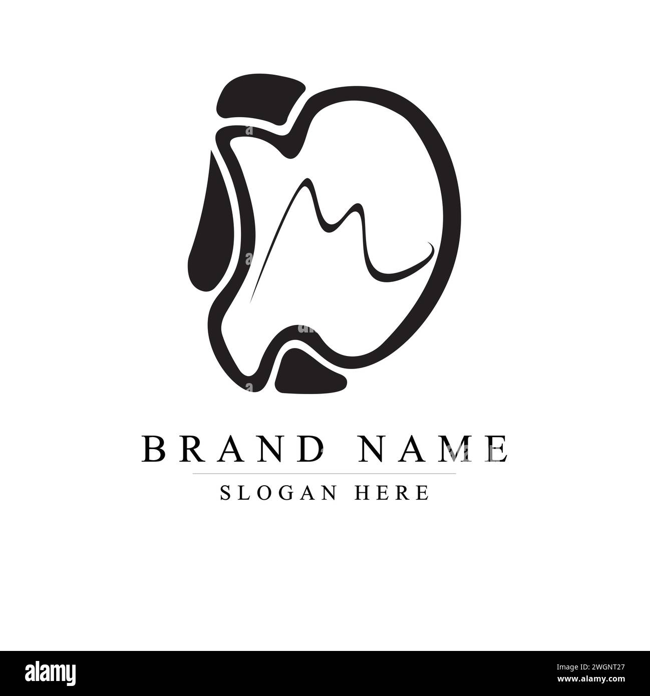 Modern and unique letter DM initials logo design, Initial lowercase ...