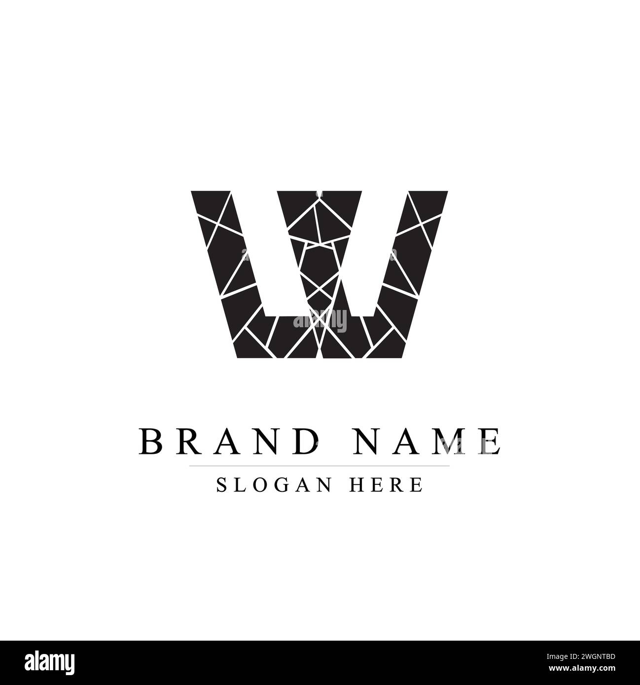 Vintage capital letter w Stock Vector Images - Alamy